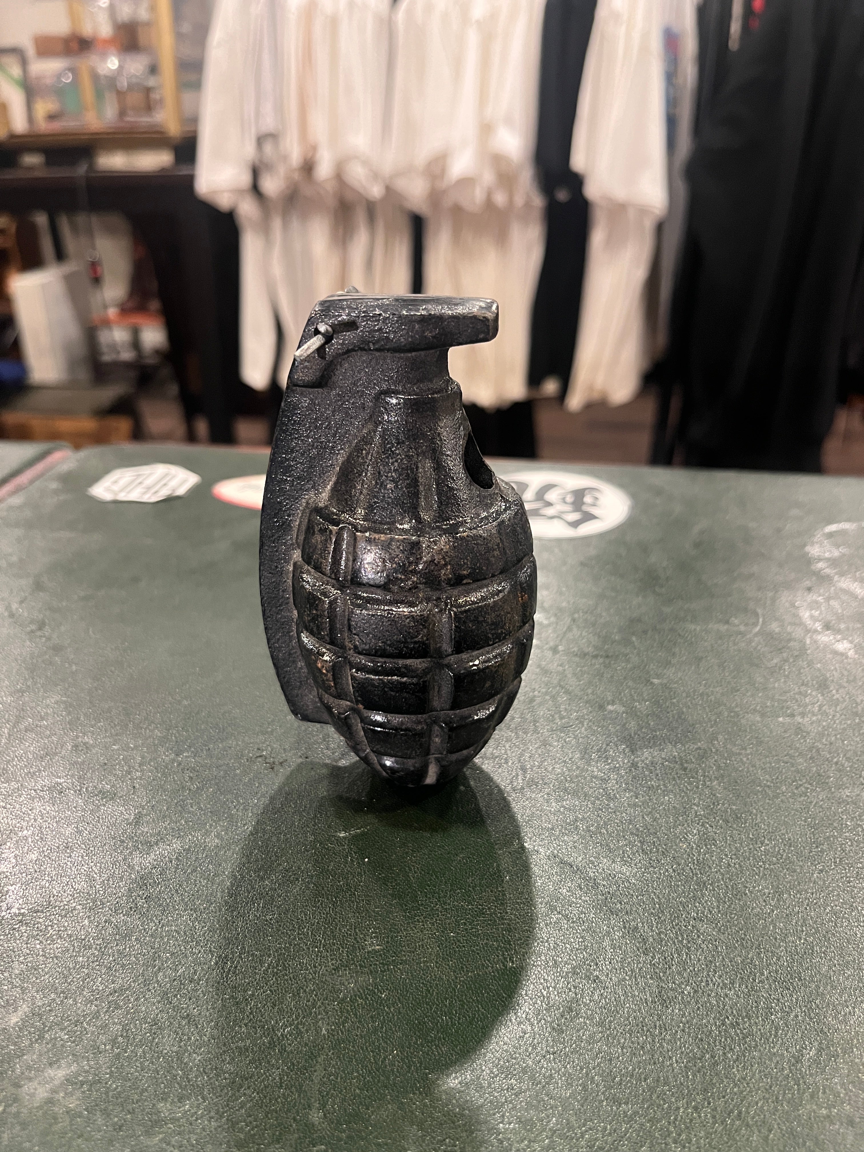 U.S. Military-Style Practice Grenade — Inert Cast Steel, Black Painted ...